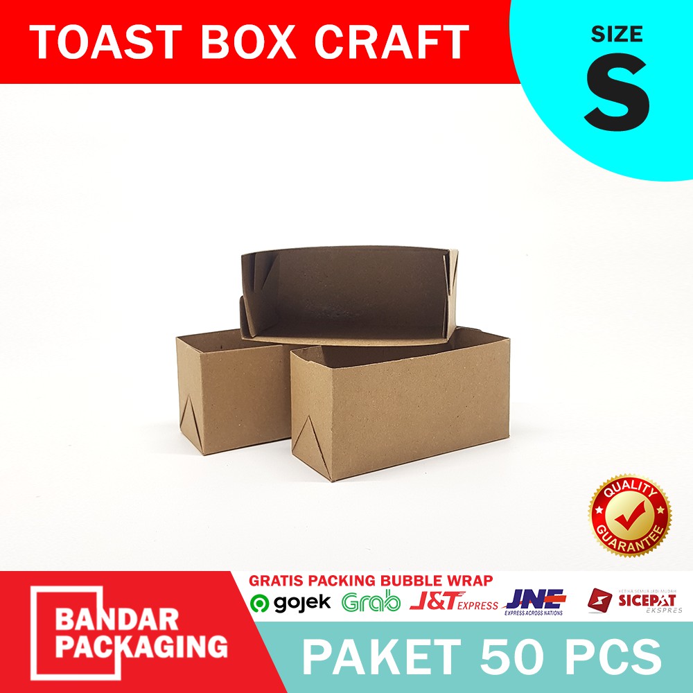 Jual Toast Box Craft Size S 10x4x5 Tempat Sandwich Wadah Roti Bakar ...