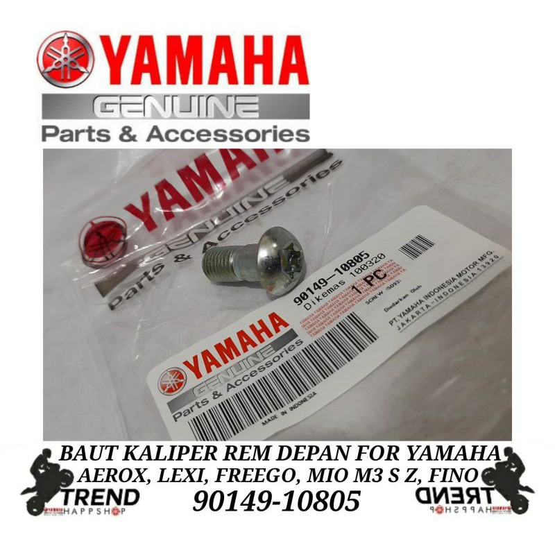 Jual BAUT KALIPER REM DEPAN YAMAHA AEROX, LEXI, FREEGO, MIO M3, MIO S, MIO Z, FINO, MIO GT J ...