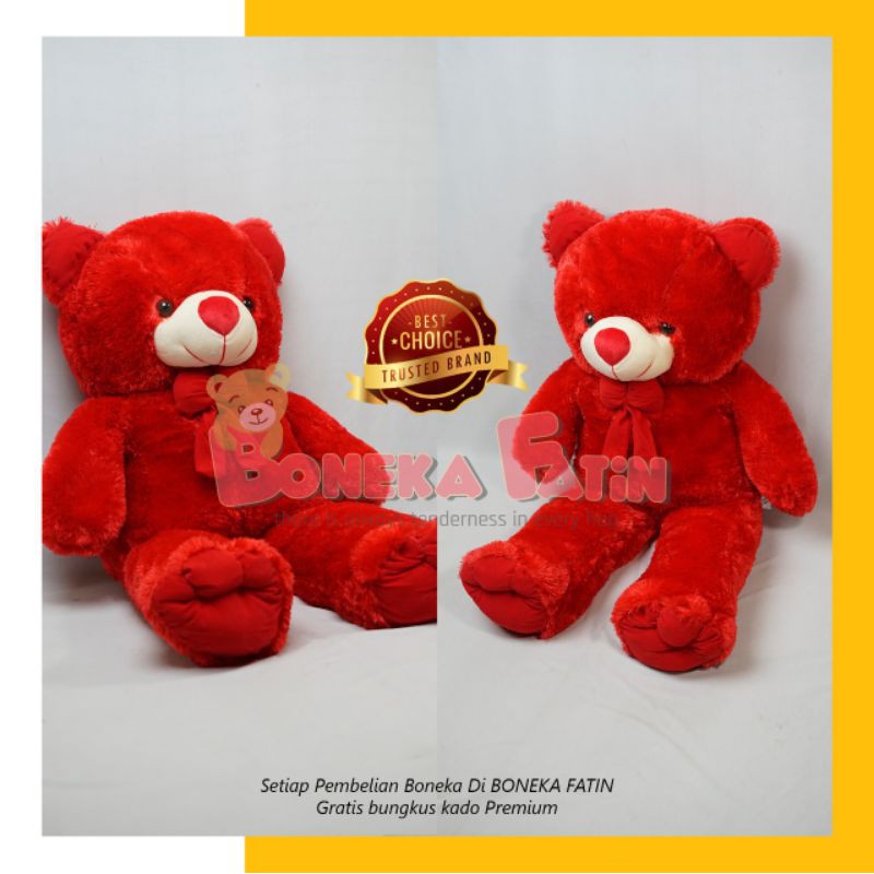 Jual BONEKA TEDDY BEAR JUMBO 1 METER BESAR MURAH LABEL SNI PREMIUM ...