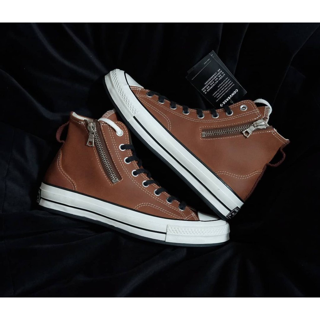 Jual Converse CT AS 1970s Riri Zip Brown Leather Hi Indonesia|Shopee ...