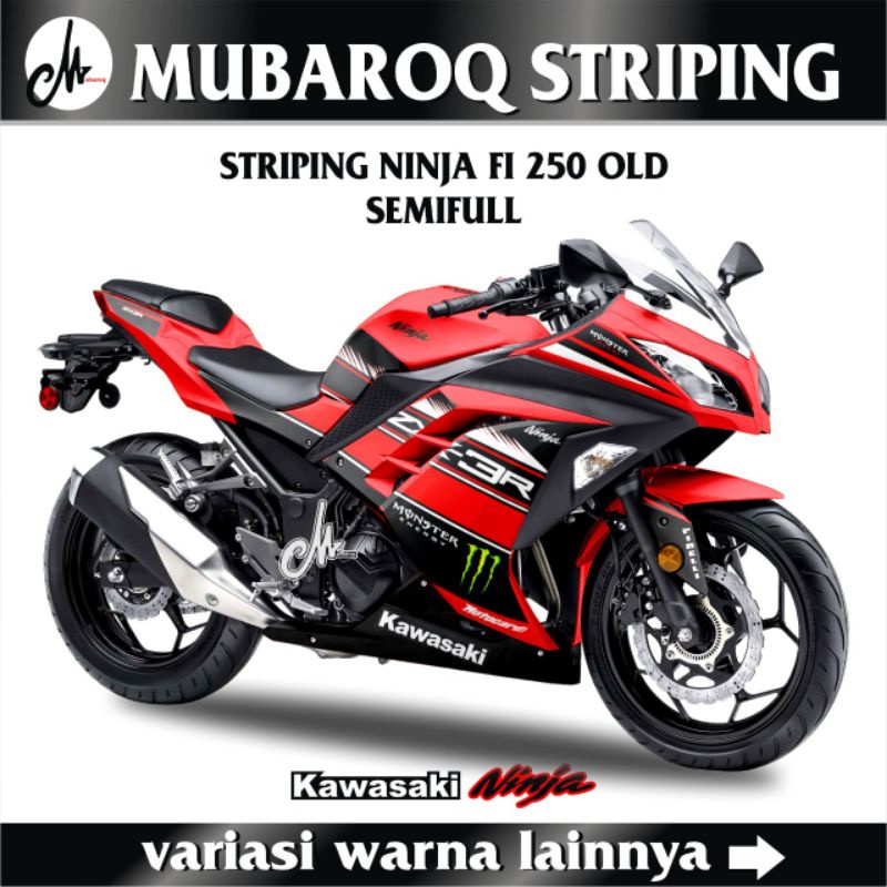 Jual STRIPING NINJA 250FI OLD / DECAL STIKER LISS BODY KAWASAKI NINJA ...