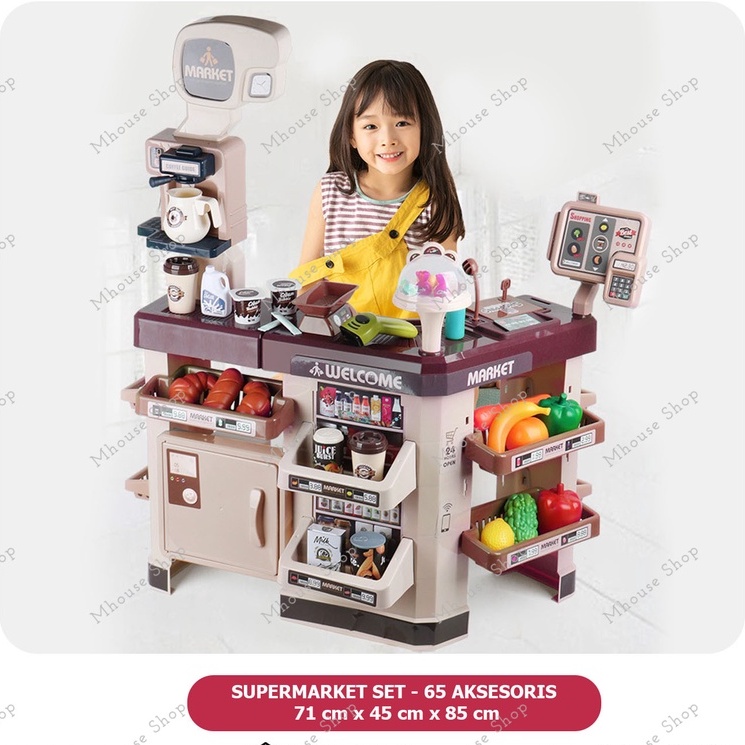 Jual MAINAN KASIR SUPERMARKET 65 PC CHASIER PLAY ANAK BALITA PRETEND ...