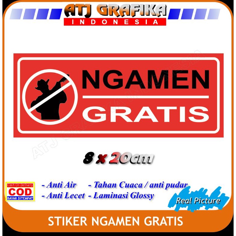 Jual Stiker ngamen gratis sticker keamanan kenyamanan toko kantor rumah ...