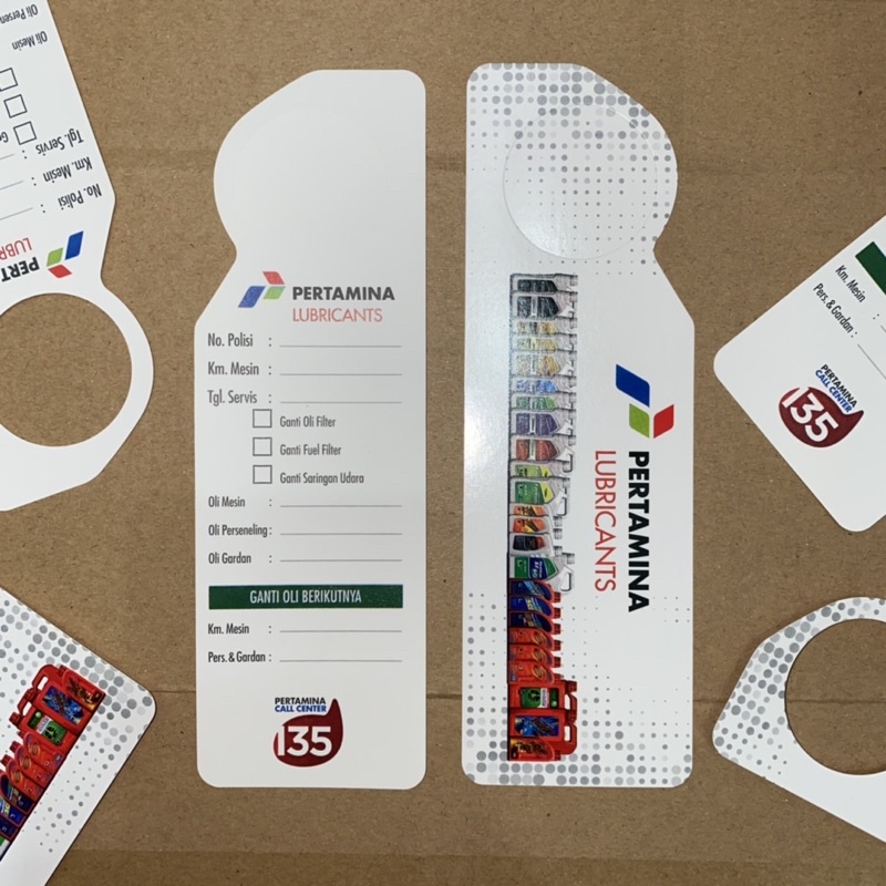 Jual KARTU LABEL KERTAS TAG GANTUNGAN GANTI OLI PENGINGAT REMINDER PENGGANTIAN KILOMETER GANTI ...
