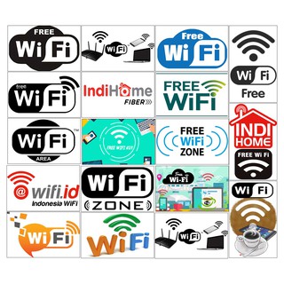 Jual Stiker Warkop Wifi Id Indihome Free Wifi Sticker Hiasan Dekorasi ...