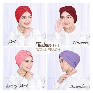 jilbab turban hijaber modis keren bahan wolfis wollpeach 3in1 | Shopee ...