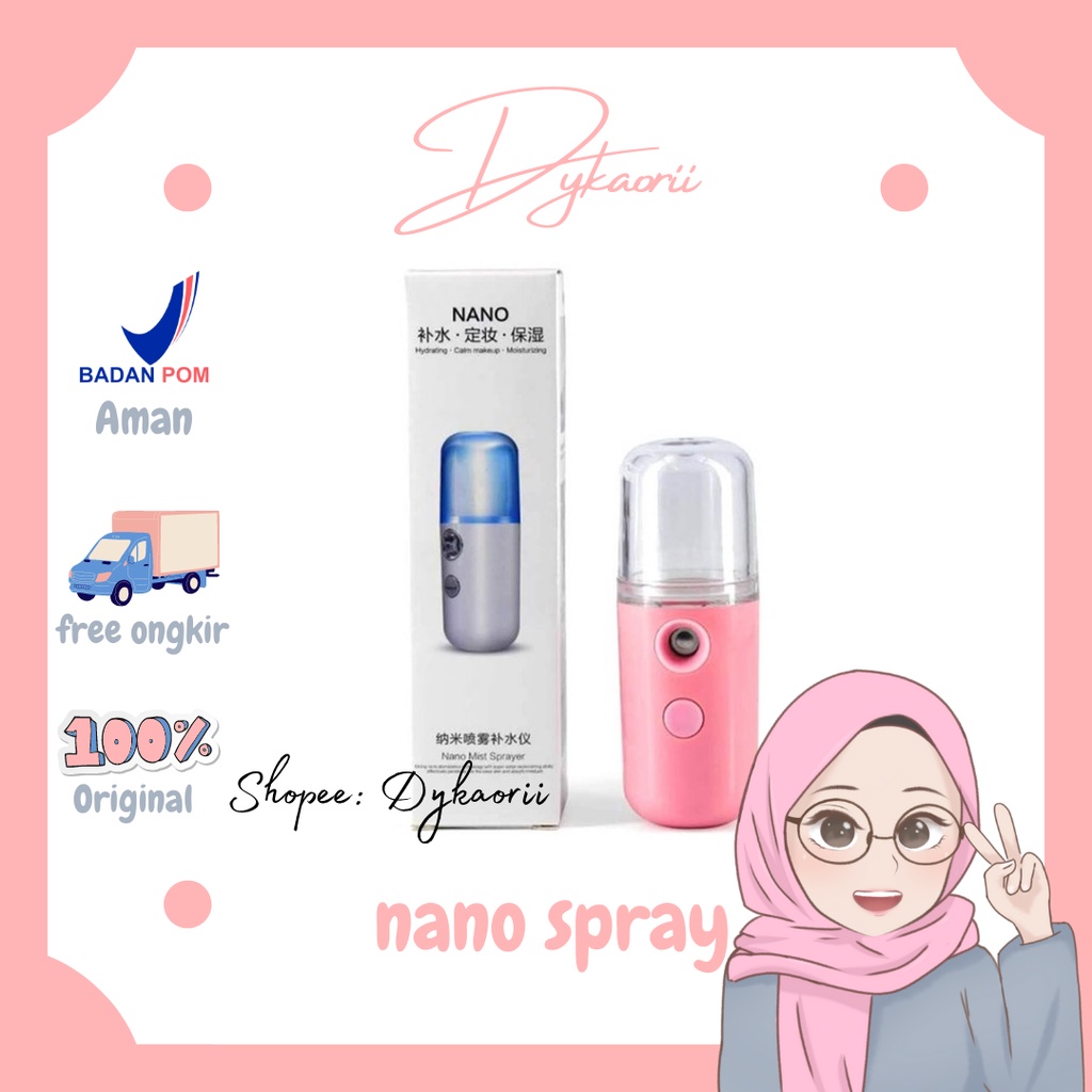 Jual Nano Spray Face Mist Nanno Facial Moisturizing Wajah USB Botol Sprayer Disinfektan ...
