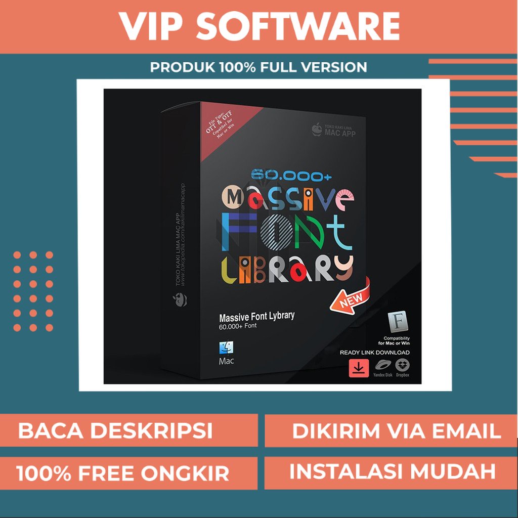 Jual Paket 60.000 Font Collection Massive Font Library Terbaru ...