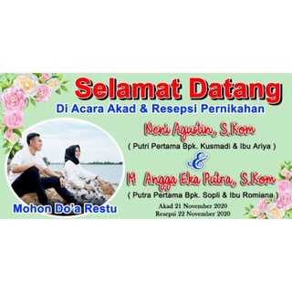 Jual spanduk pernikahan / banner nikah 2 x 1 meter | Shopee Indonesia