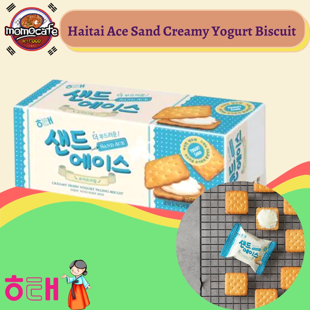 Haitai Sand Ace Creamy Fresh Yogurt Filling Biscuit 68g - Biskuit Rasa ...