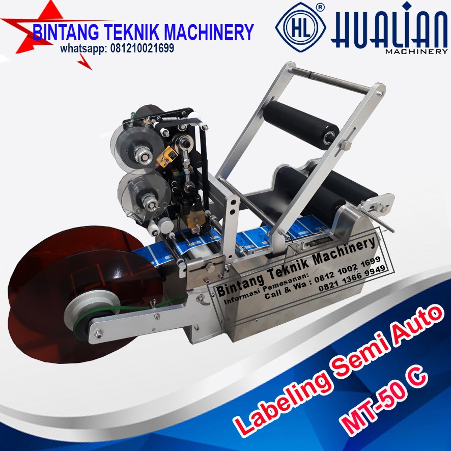 Jual MT-50 C Mesin Labeling botol bulat alat untuk tempel stiker label pada kemasan botol ...