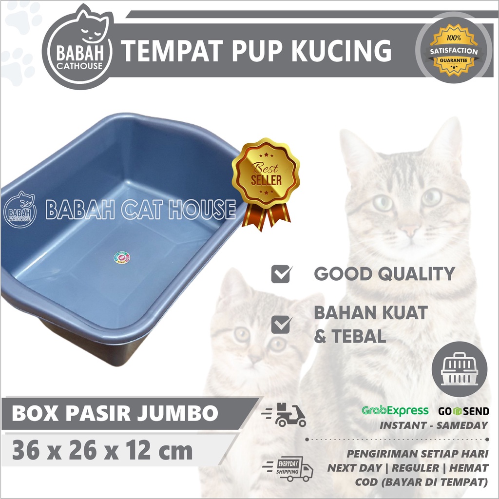 Jual Box Pasir Kucing JUMBO Litter Bak Wadah Tempat Pup Liter Toilet ...