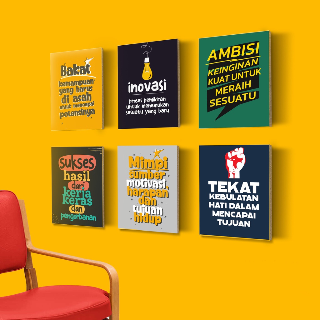 Jual Omages Hiasan dinding kata kata Poster Motivasi Wall decor ...