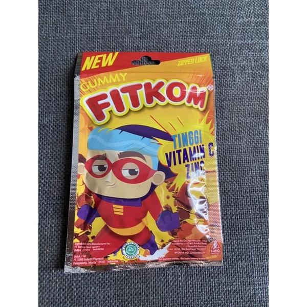 Jual Fitkom Gummy Jelly Vitamin Vit C & Zinc @24gr Satuan Eceran Sachet ...