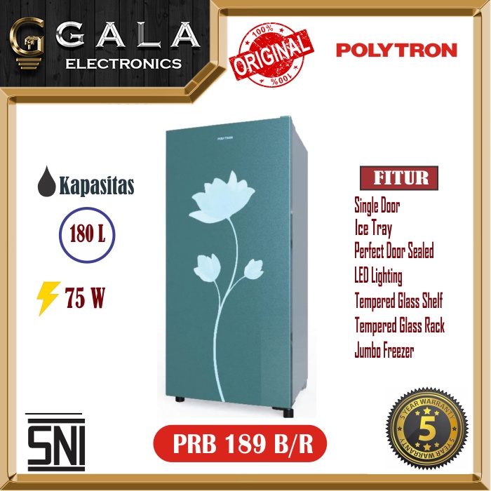 Jual LEMARI ES / KULKAS POLYTRON PRB 189 B/R (1 PINTU) | Shopee Indonesia