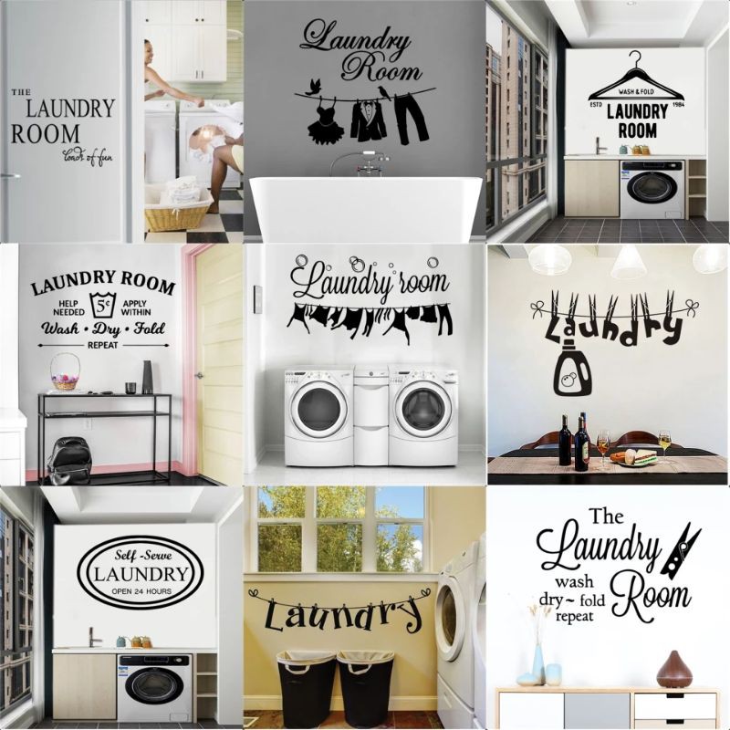 Jual Wall Sticker Laundry Cutting Stiker Dinding Kaca Tembok Murah ...