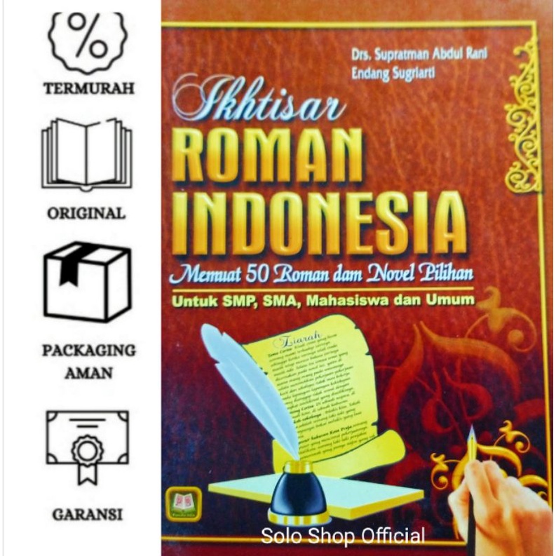 Jual BUKU IKHTISAR ROMAN INDONESIA Memuat 50 Roman dan novel pilihan ...