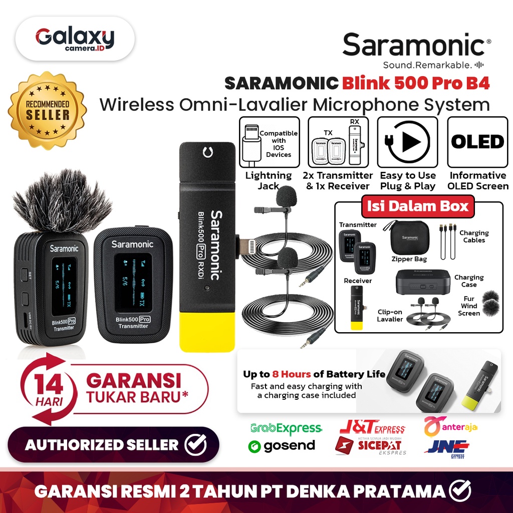 Jual Saramonic Blink 500 Pro B4 Wireless Microphone Mic For iPhone iOS Resmi | Shopee Indonesia