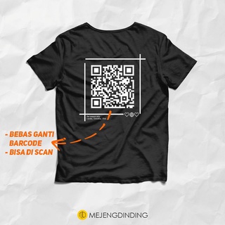 Jual KAOS BARCODE SCAN ME Custom Kaos QR Code / Barcode / Kaos Bucin ...