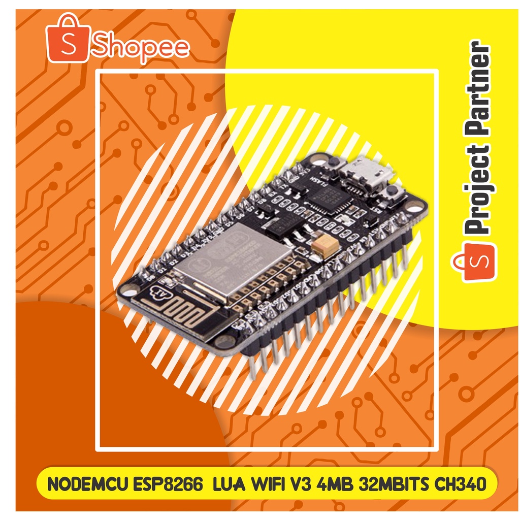 Jual Nodemcu ESP8266 Lua Wifi V3 4Mb 32Mbits CH340 Flash ESP8266 ESp12 ...