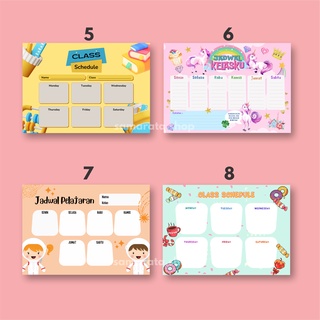 Jual Sticker jadwal pelajaran, jadwal pelajaran sekolah, jadwal ...
