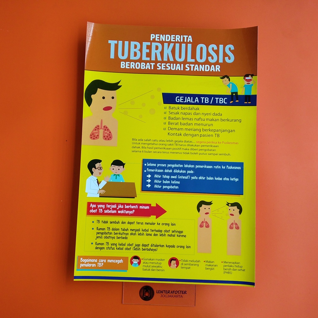 Poster 12 Indikator KS - Tuberculosis ( TB ), Waspada Tuberculosis, Poster TBC | Shopee Indonesia