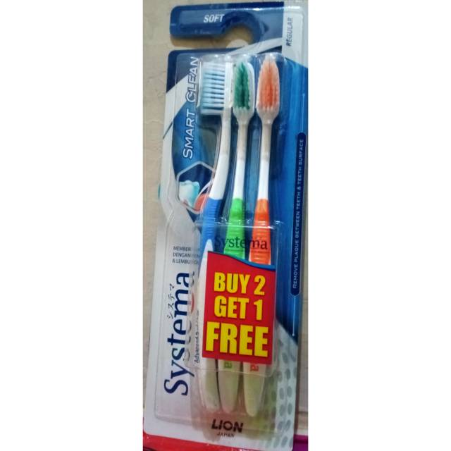 Jual Systema sikat gigi isi 3 Pcs beli 2 gratis 1/buy2 get1 | Shopee ...