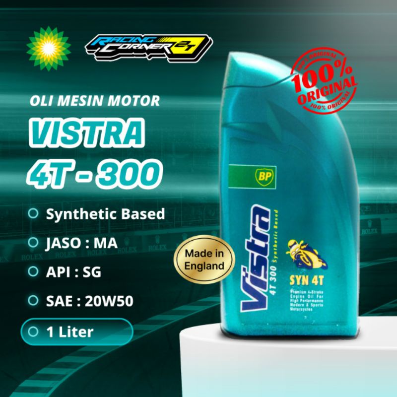 Jual Oli Mesin Vistra Synthetic 4T 300 - Made in England (1 Liter ...