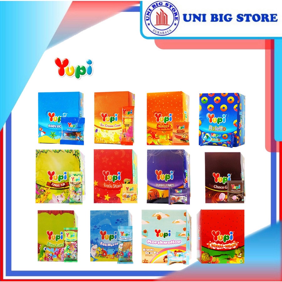 Jual Yupi Permen Jelly Gummy Candy Baby Bears - Ice Cream Cone - Burger ...