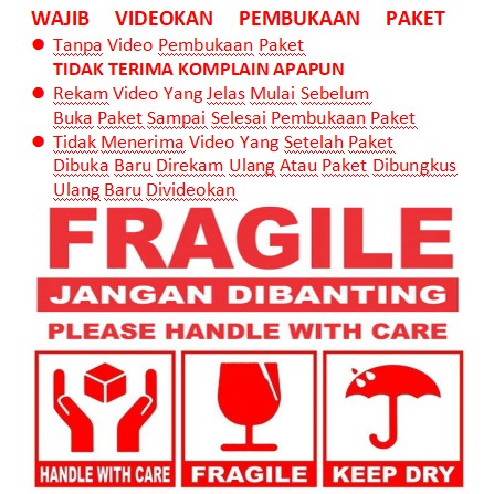 Jual sticker fragile unboxing pecah belah ukuran 6x7cm terdiri 100pcs ...