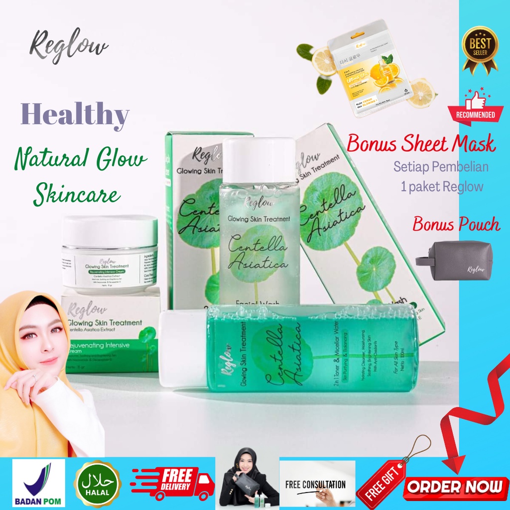 Jual Paket Perawatan Wajah Skinker Glowing Reglow Skincare Kecantikan ...