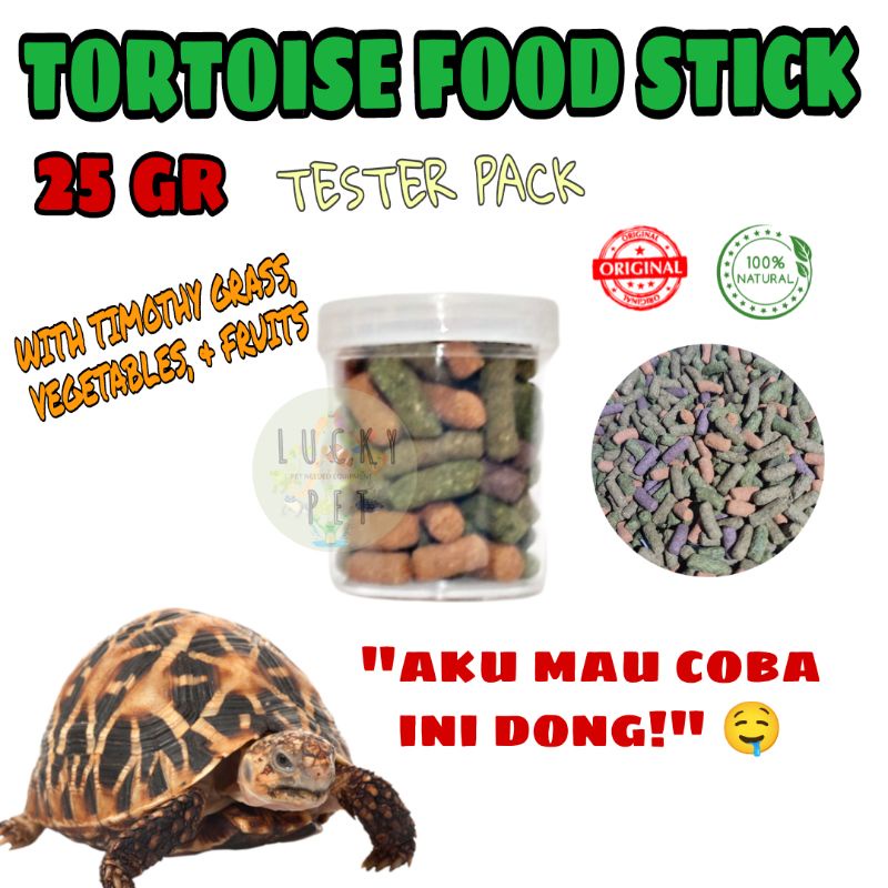 Jual [25 GR] TESTER PACK MAKANAN PELET KURA KURA DARAT SULCATA SULKATA ...