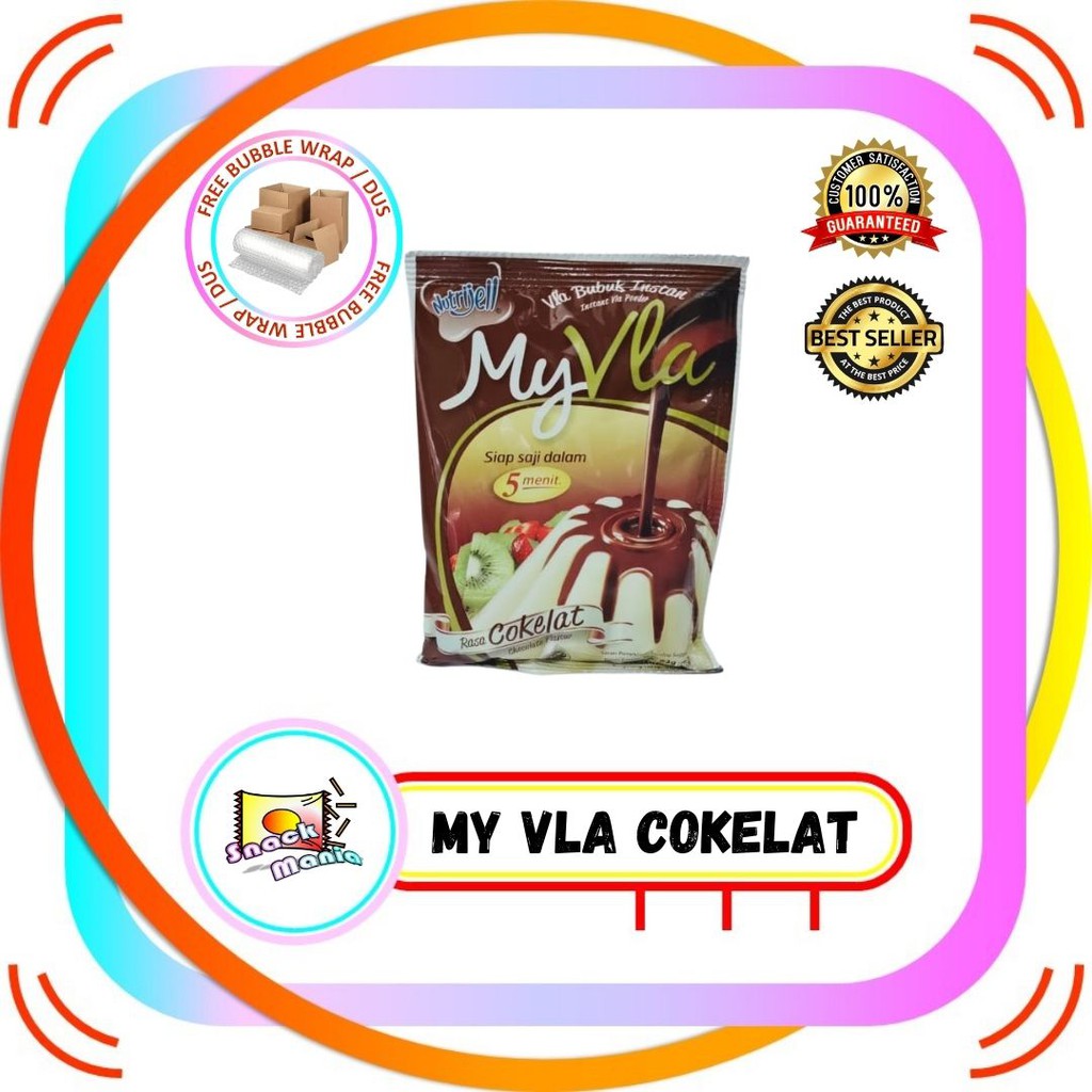 Jual My Vla Nutrijell Rasa Cokelat My Fla Bubuk Instan Vla ~ 60 gr ...