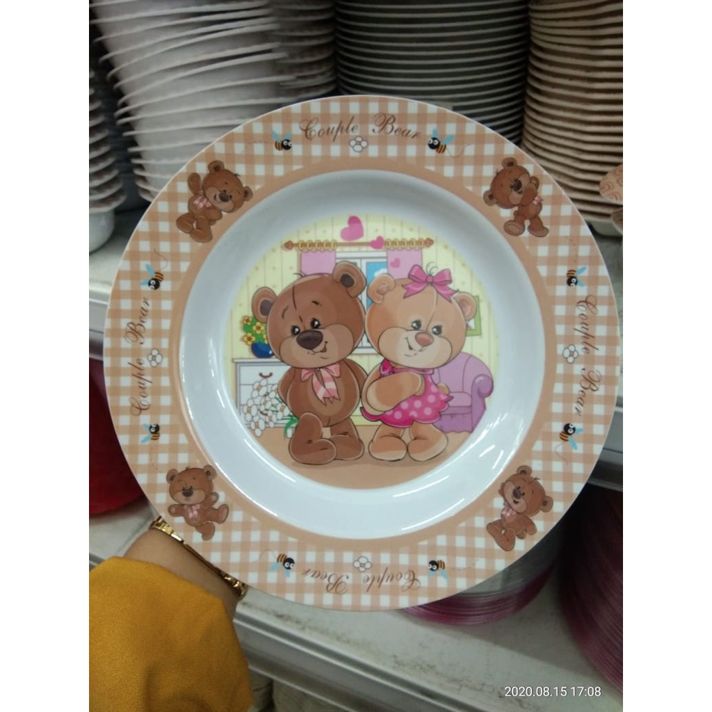 Jual piring teddy bear / piring anak / piring lucu / piring kartun ...