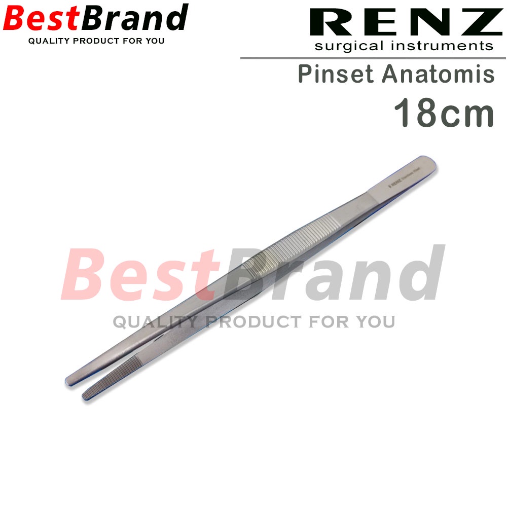 Jual RENZ Pinset Anatomis Pincet Anatomi Dressing Forcep 18 cm | Shopee ...