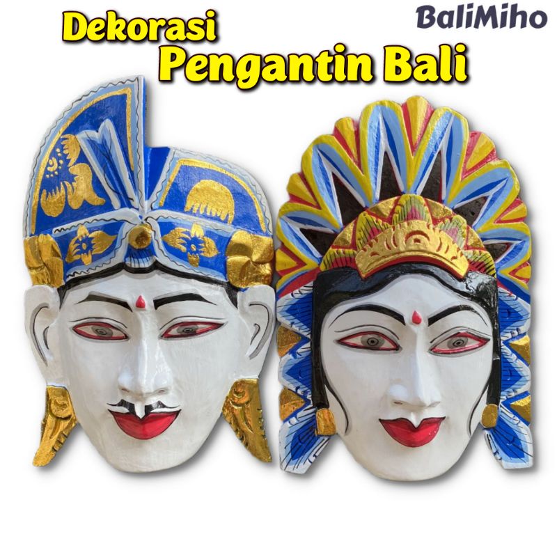 Jual Dekorasi Topeng Pengantin Bali Dekorasi Dinding Penganten Bali ...