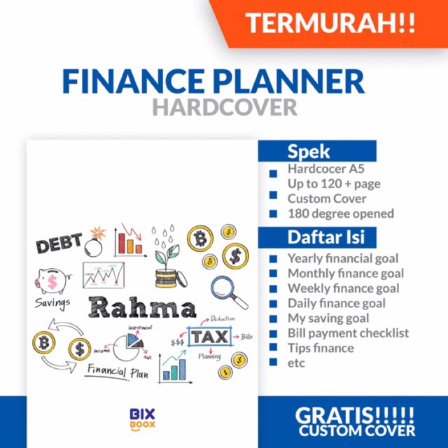 Financial Planner Book/Buku Catatan Keuangan/Buku Keuangan Custom/Buku ...