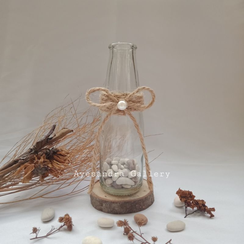 Jual VAS BUNGA - Cherry Vas (vas, wooden slice, batu hias) | Shopee ...