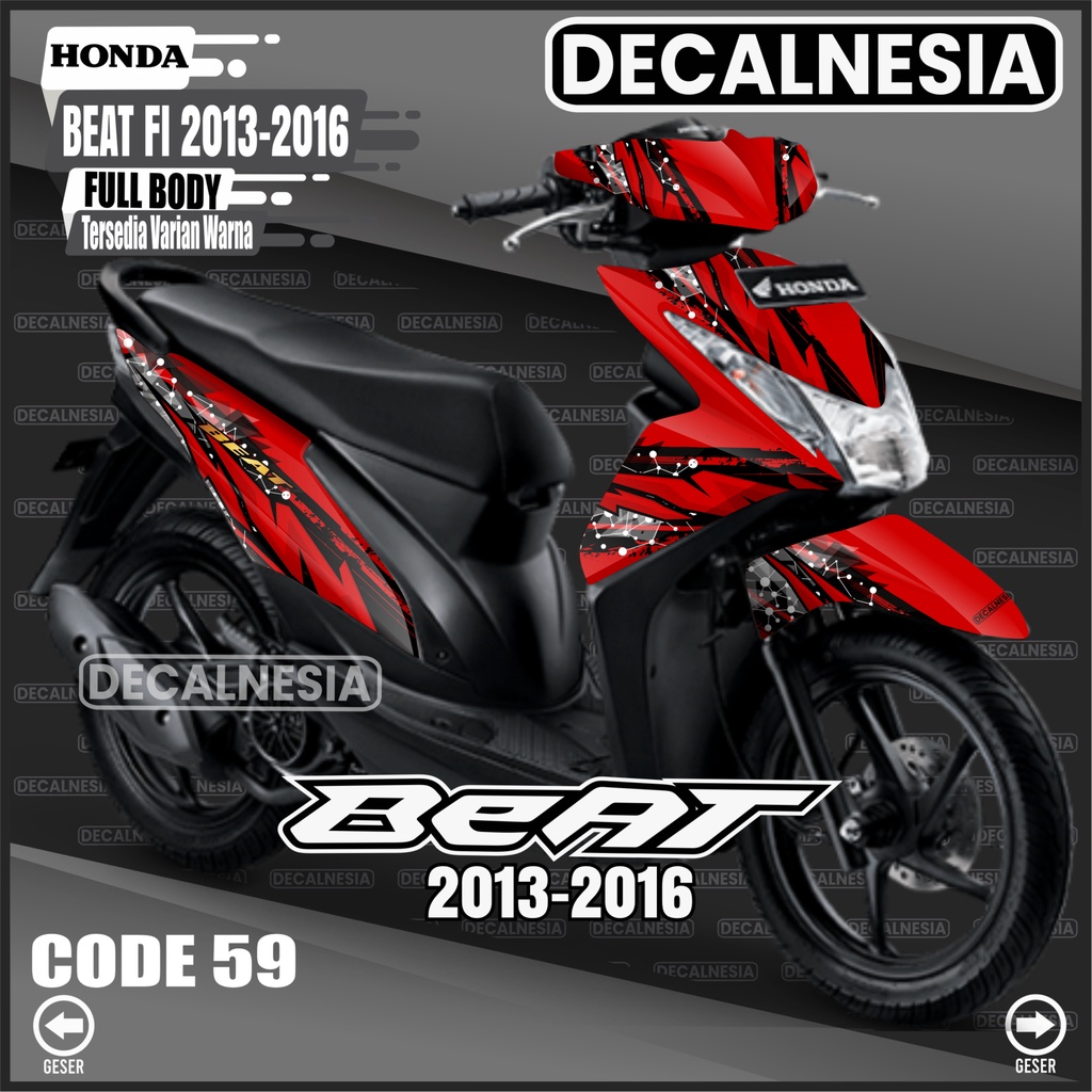 Jual Stiker Decal Beat Fi Full Body Sticker Motor Honda Old Tahun 2013 ...