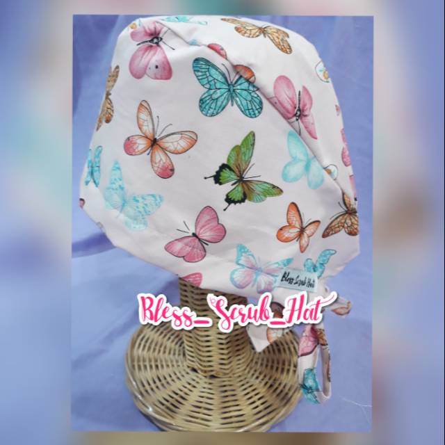 Jual Topi Bedah / Nurse Cap/ Surgical cap/ Topi Motif/ Mix butterfly ...