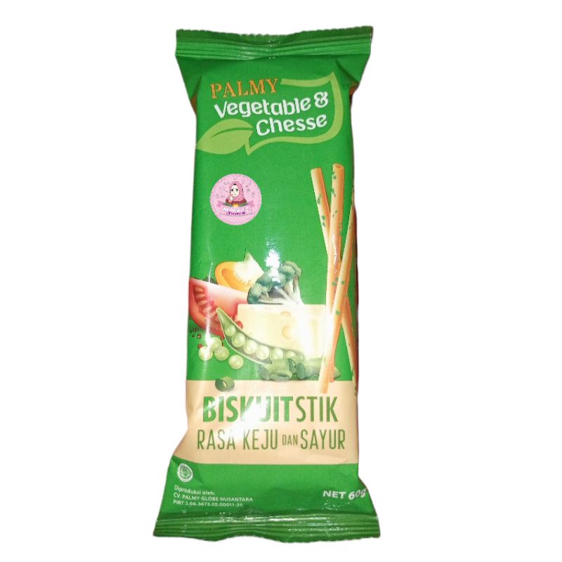 Jual Palmy Vegetable & Cheese 60gr Biskuit Stik rasa Sayur dan Keju ...