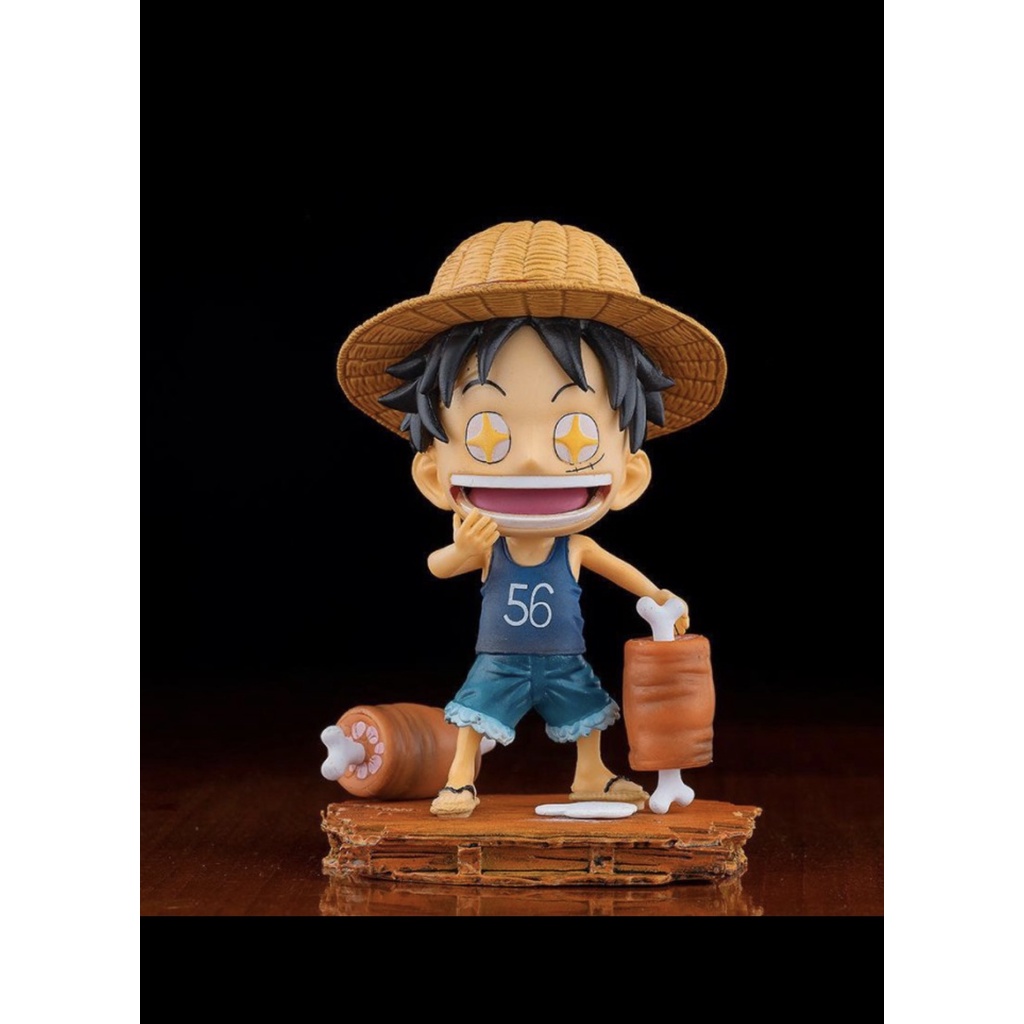 Jual One Piece Luffy Anime Action Figure Meat Lover Daging Manga Lucu ...