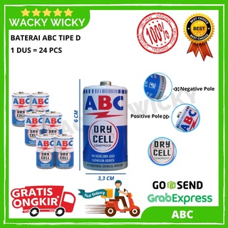 Jual Batre Baterai Battery ABC Biru Dry Cell Tipe D Besar R20 - Isi 24 ...