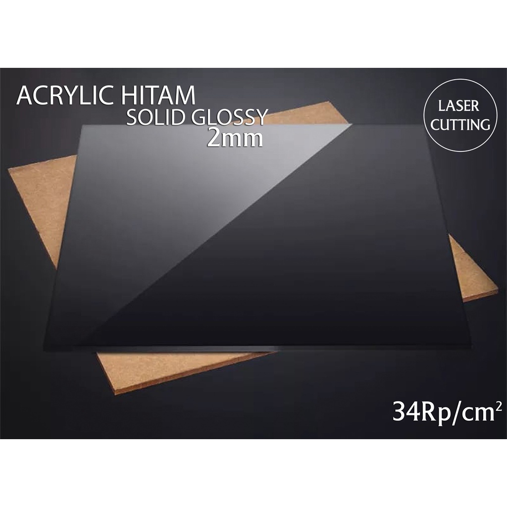 Jual Custom Potongan Bahan Acrylic Hitam 2mm / Cutting Laser Acrylic ...