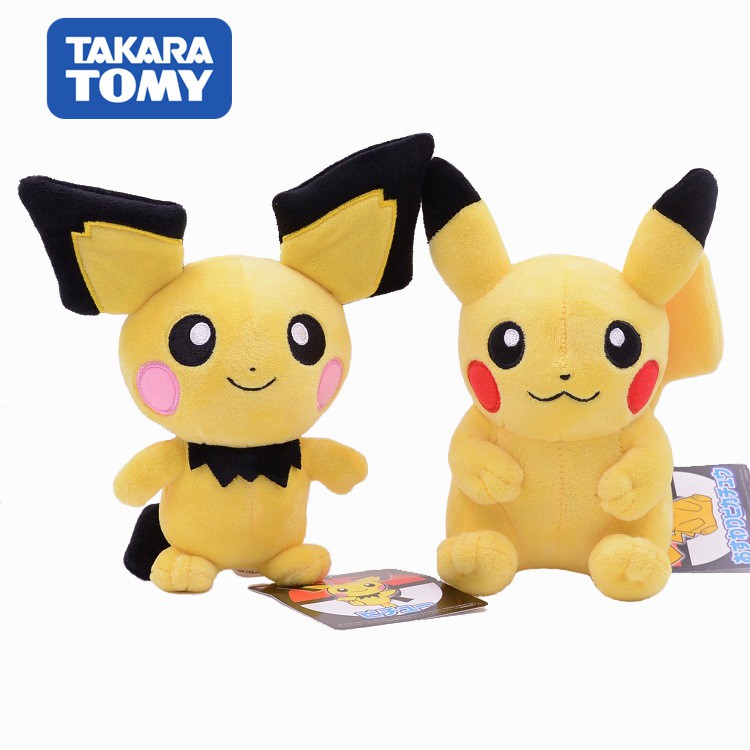 Jual Import 20cm Takara Tomy Pokemon Pichu Plush Lovely Pikachu ...