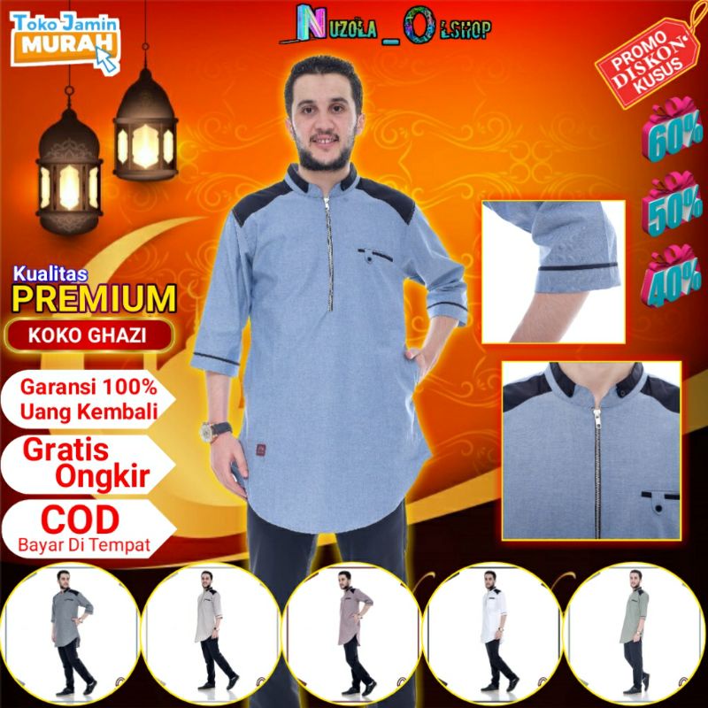 Jual BAJU KEMEJA KOKO PAKISTAN MUSLIM GHAZI DEWASA BY ARRA ( NUZOLA ...