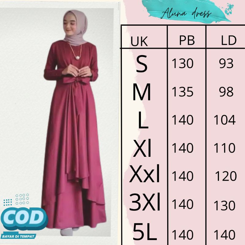 Jual Dress Gamis Wanita Remaja Dewasa Size Jumbo S M L XL XXL XXXL 5L Terbaru Kekinian 2023 ...