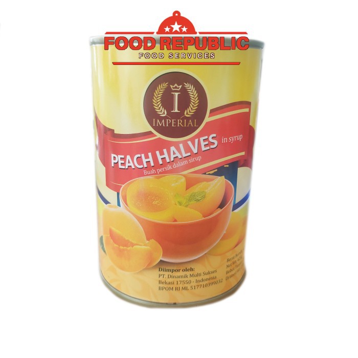 Jual BUAH PERSIK KALENG IMPERIAL 425 GR - CANNED PEACH HALVES IN SYRUP ...
