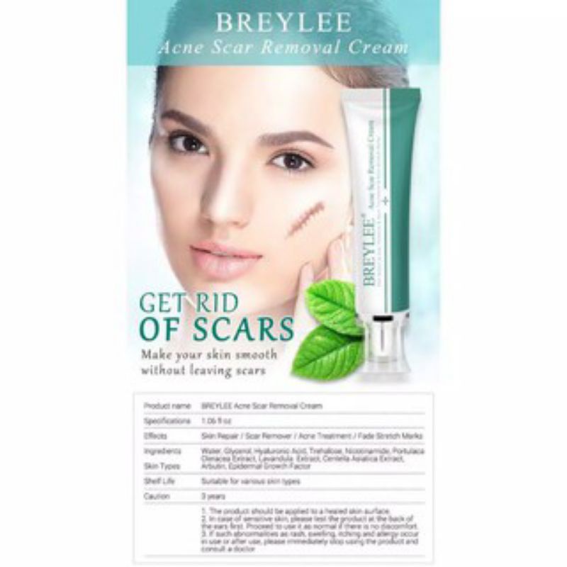 Jual Breylee Acne Scar Removal Cream Menghilangkan Bekas Luka / Stretch Marks 30g | Shopee Indonesia