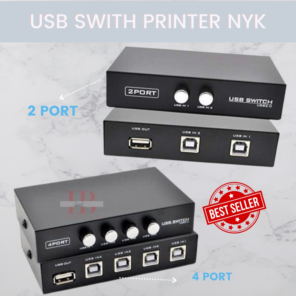 Jual USB SWITCH 2 PORT / MANUAL SWITCH PRINTER 2 PORT / DATA SWITCH / USB SWITCH 4 PORT / MANUAL ...